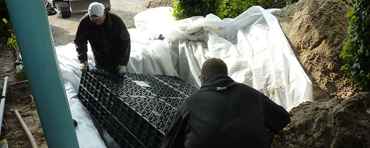 infiltratie regenwater tuin afwatering opvang regenwater
